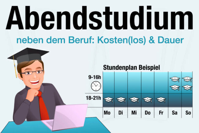 Abendstudium: Kosten, Dauer, Voraussetzungen