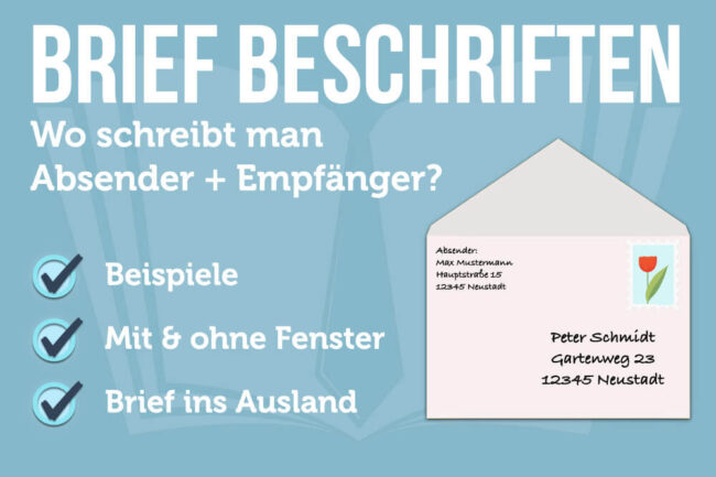 Brief beschriften: Absender & Empfänger richtig setzen