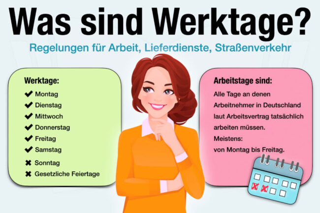 Arbeitstage Werktage Unterschied